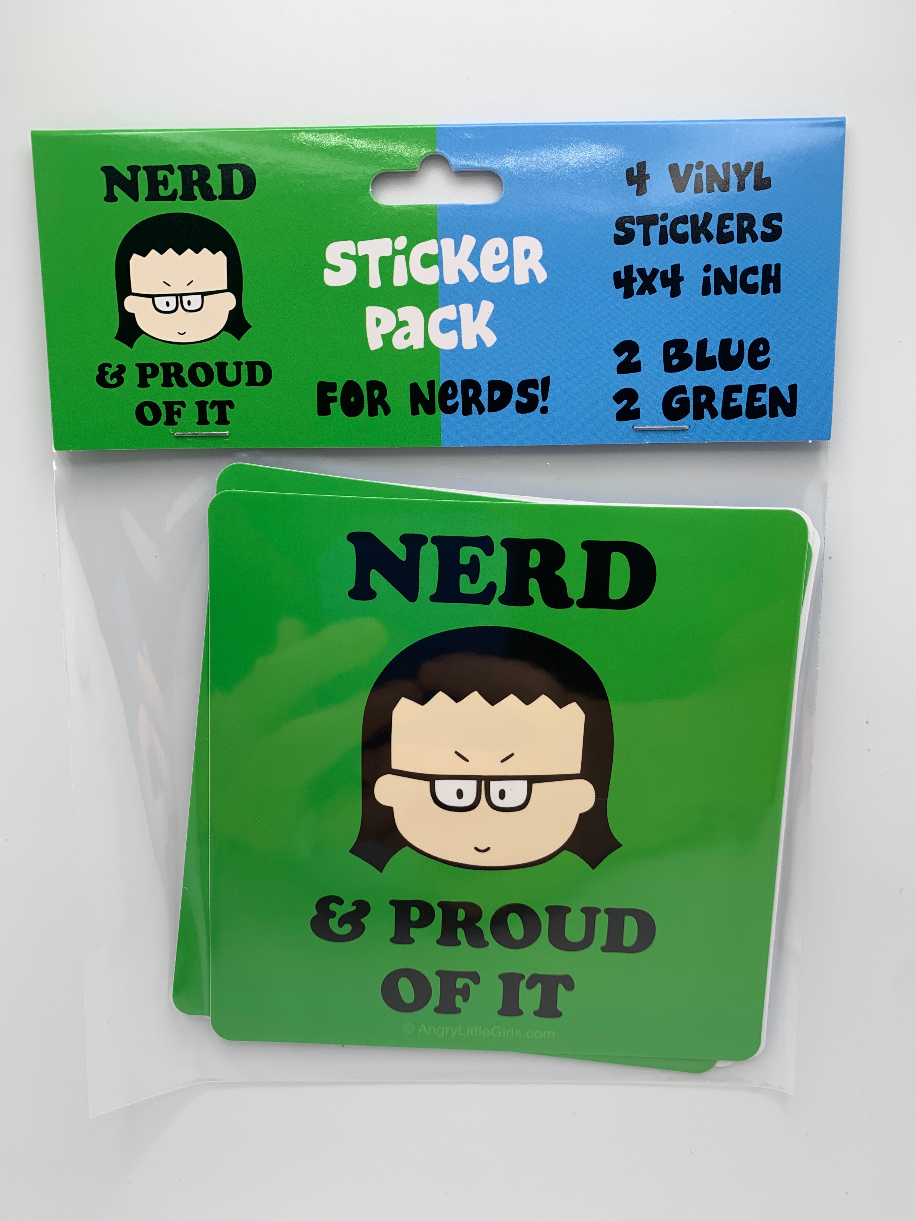 Sticker Pack Nerd and Proud Of It (Kim) – Angry Little Girls