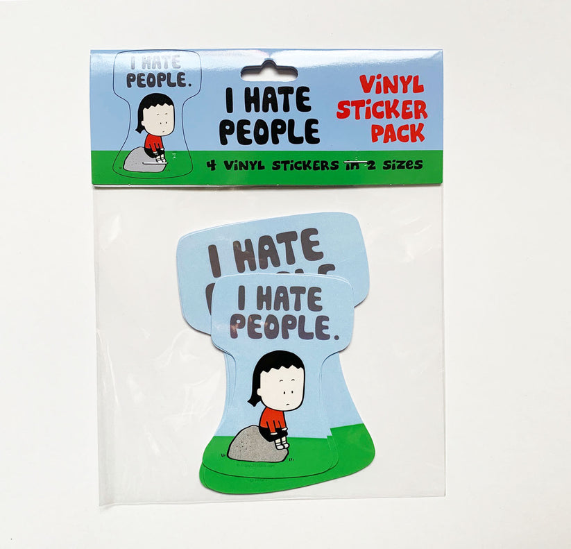 "I Hate People" Sticker pack – Angry Little Girls